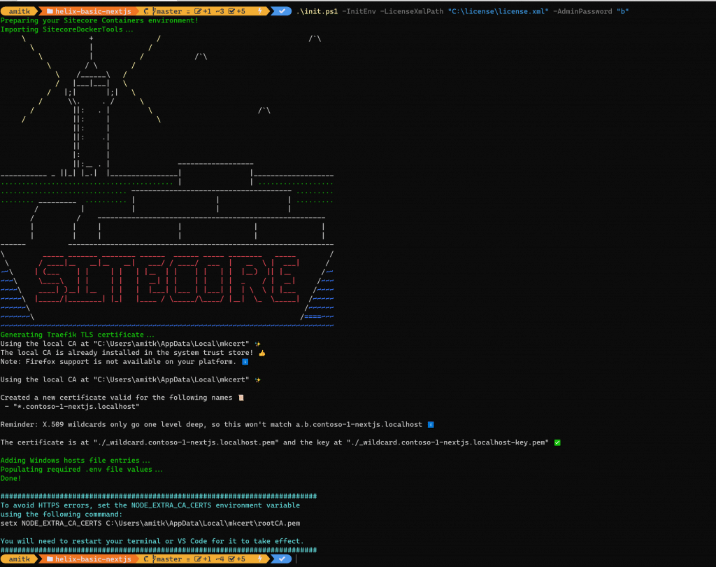 Setup Of Container Based Sitecore Helix Nextjs App Assurex 2975